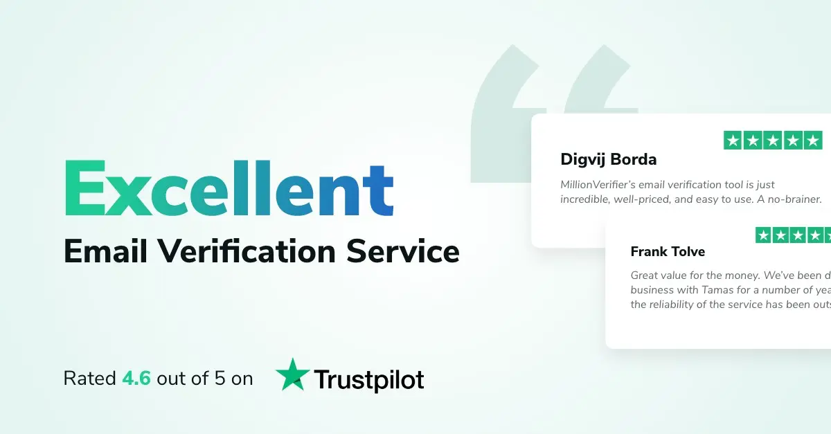 Excellent Email Verification Service - MillionVerifier